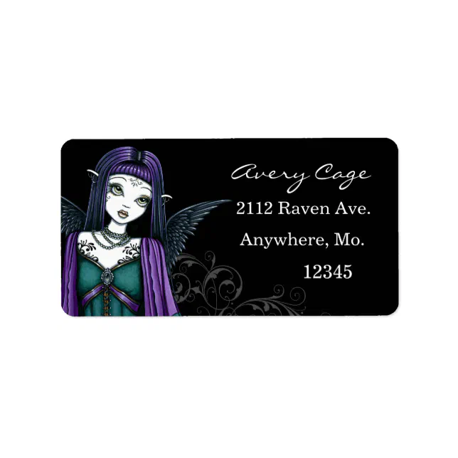 Gothic Angel Labels | Zazzle