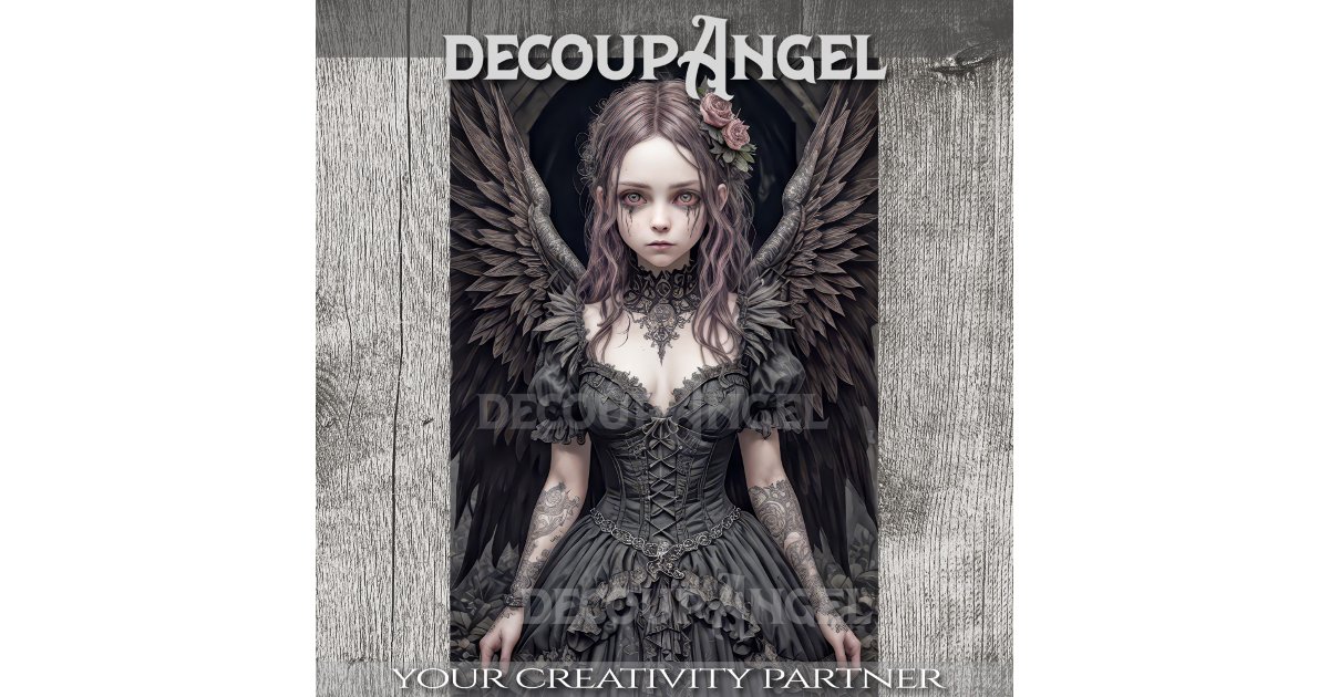 Gothic Angel: Sophia - Decoupage - Tissue Paper | Zazzle