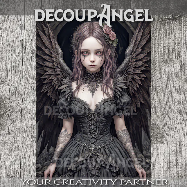 Gothic Angel: Sophia - Decoupage - Tissue Paper | Zazzle