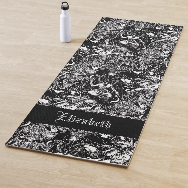 Gothic Baphomet Devilish Occult Goth Girls Yoga Mat | Zazzle