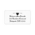 Gothic Black and White Address Label | Zazzle