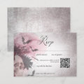 Gothic Black & Burgundy Skull & Spider QR Code RSVP Card | Zazzle