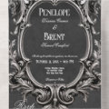 Gothic Black Moody Victorian Frame QR Code All In One Invitation | Zazzle