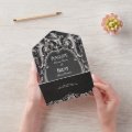 Gothic Black Moody Victorian Frame QR Code All In One Invitation | Zazzle