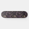 Gothic Black Purple Skulls Moths Moon Skateboard | Zazzle