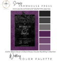 Gothic Black Raven & Black Roses Purple QR Code All In One Invitation ...