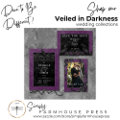 Gothic Black Raven & Black Roses Purple QR Code All In One Invitation ...