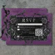Gothic Black Raven & Black Roses Purple QR Code RSVP Card | Zazzle