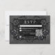 Gothic Black Raven & Black Roses Wedding QR Code RSVP Card | Zazzle