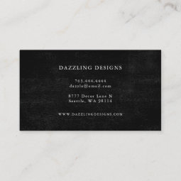 Gothic Black Rose Floral Business Card | Zazzle