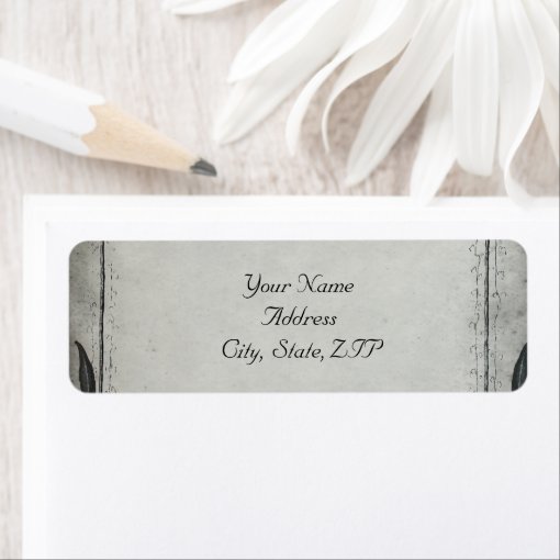 Gothic Black Rose Trellis Return Address Label | Zazzle