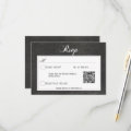 Gothic Black & White Skulls Heart Wedding QR Code RSVP Card | Zazzle