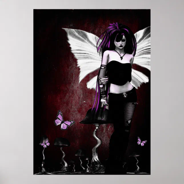 Gothic Butterfly Poster | Zazzle