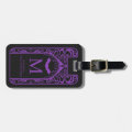 Gothic Cathedral Purple Black Vampire Monogram Luggage Tag | Zazzle