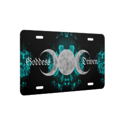 Gothic Eternal Triple Moon Turquoise License Plate | Zazzle