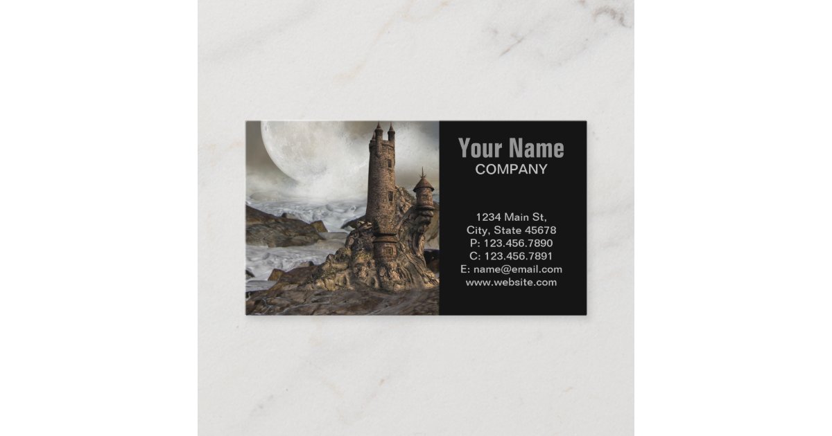 Gothic Europe Medieval Fantasy renaissance Castle Business Card | Zazzle