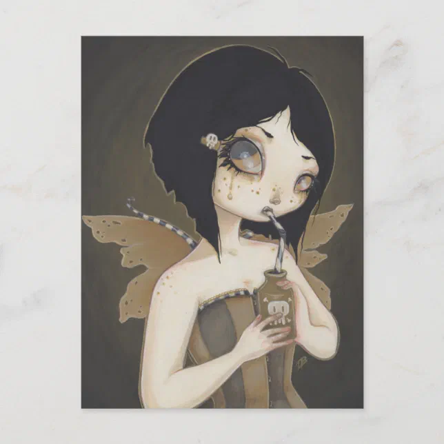 Gothic Fairy poison fantasy art postcard | Zazzle