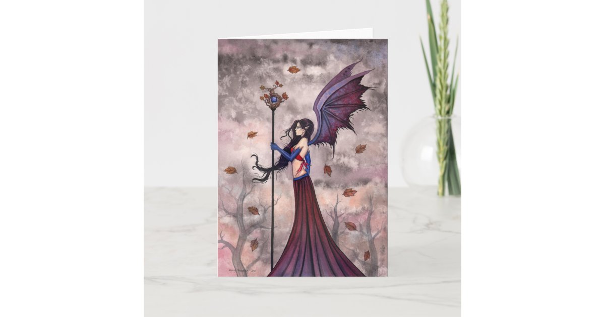 Gothic Fairy Vampire Greeting Card | Zazzle