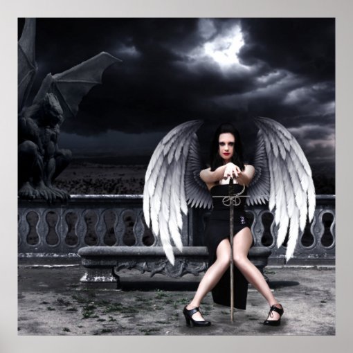 Gothic fallen angel poster | Zazzle