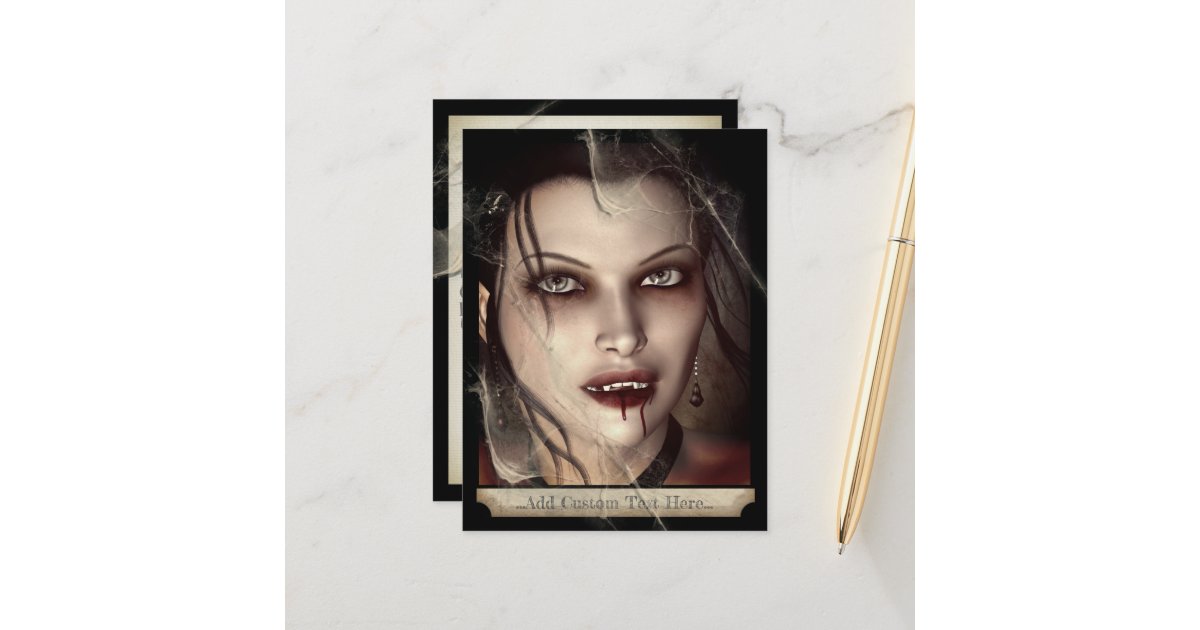 Gothic Female Vampire Postcard | Zazzle