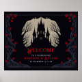 Gothic Floral Castle Wedding Welcome Sign | Zazzle