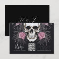 Gothic Floral QR Code Wedding RSVP Card | Zazzle