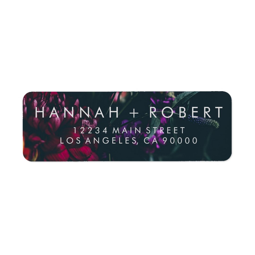 Gothic Floral Wedding Labels | Zazzle