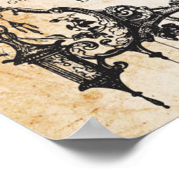 Gothic Frame Table Plan Wedding Poster Seating | Zazzle