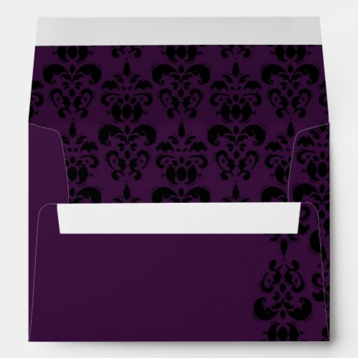 Gothic gambling skull and damask envelope | Zazzle