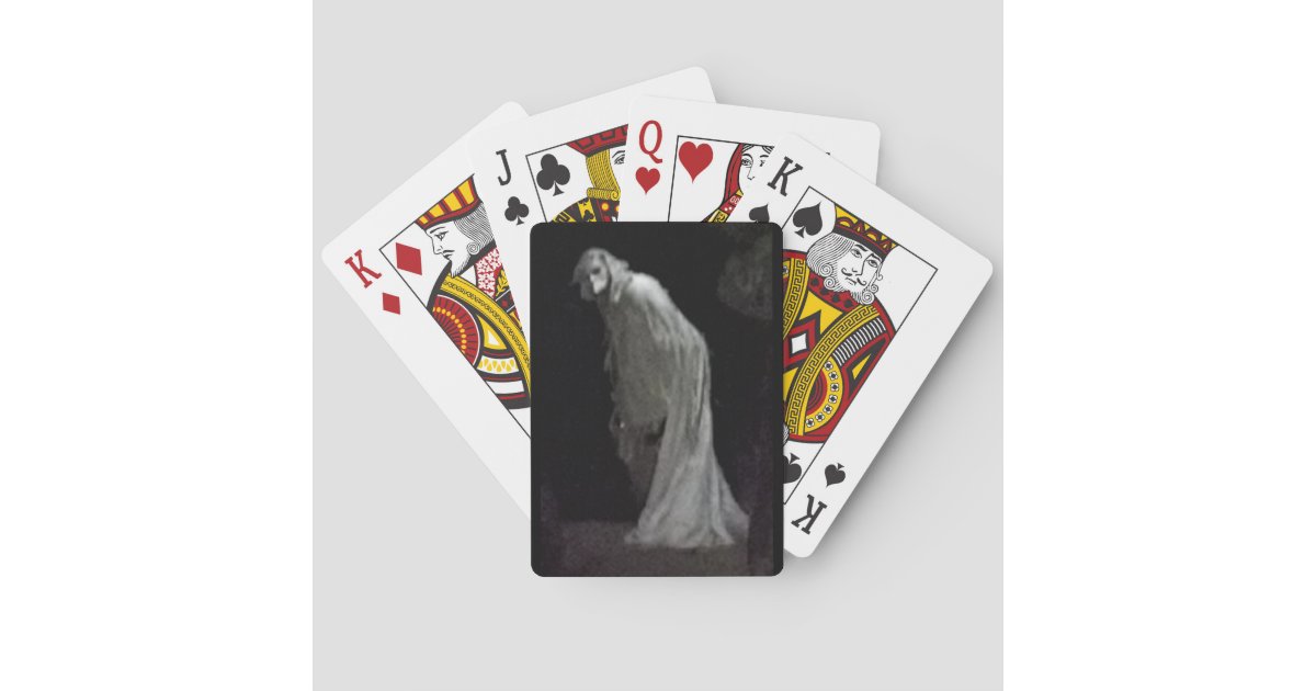 Gothic ghost playing cards | Zazzle
