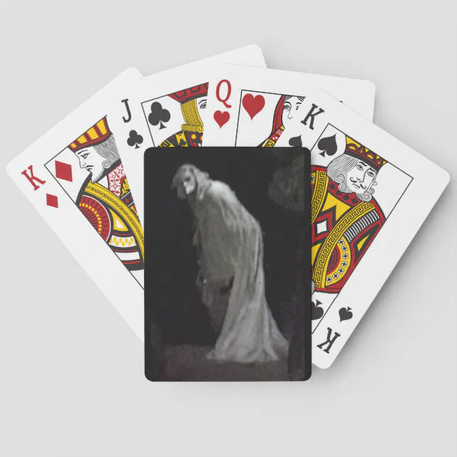 Gothic ghost playing cards | Zazzle