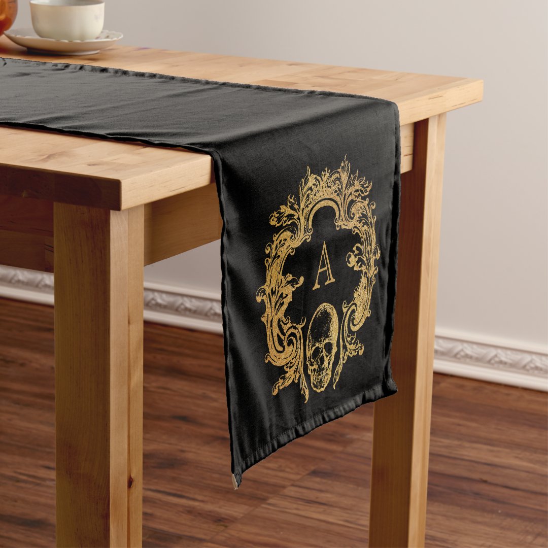 Gothic Glam | Table Runner | Black | Zazzle