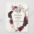 Gothic Goth Dark Bats Wedding Invitation | Zazzle