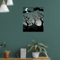 Gothic Graveyard graves trees Poster | Zazzle