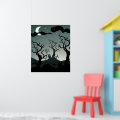 Gothic Graveyard graves trees Poster | Zazzle