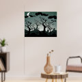 Gothic Graveyard graves trees Poster | Zazzle