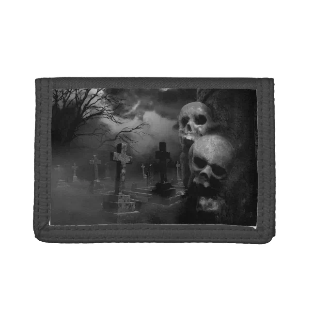 Gothic Graveyard - The Graveyard Shift Trifold Wallet | Zazzle