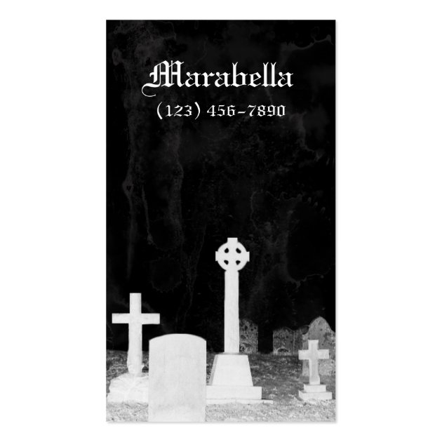 Gothic Graveyard Tombstones Business Card