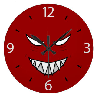 Evil Face Wall Clocks | Zazzle