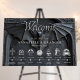 Gothic Halloween Black Bat & Arch Wedding Timeline Foam Board | Zazzle
