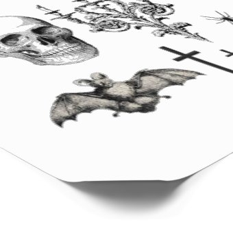Gothic, halloween inspired temporary tattoos | Zazzle