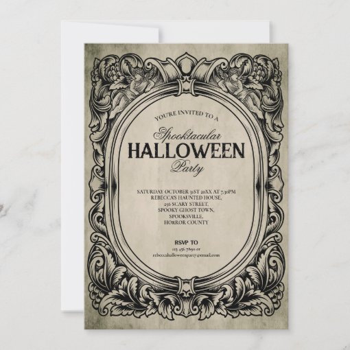 Gothic Halloween Party Invitation | Zazzle