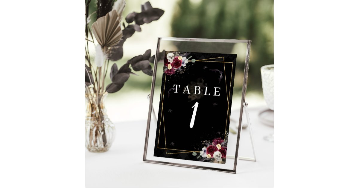 Gothic Halloween Table Numbers | Zazzle