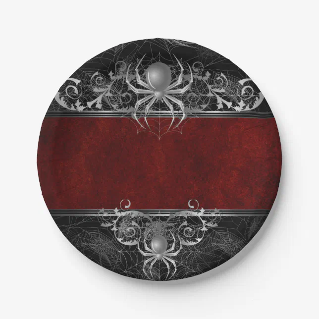 Gothic halloween wedding Plate | Zazzle