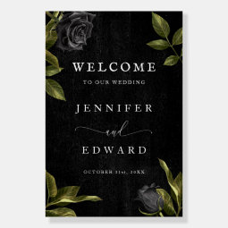 Gothic Halloween Wedding Welcome Sign | Zazzle