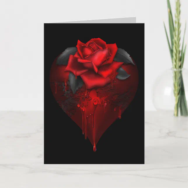 Gothic Heart Card | Zazzle