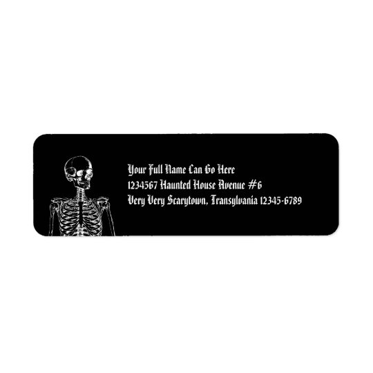 Gothic Horror Skeleton Label | Zazzle.com