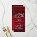 Gothic Luxe | Black and Blood Red Drip Menu | Zazzle