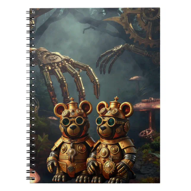 Gothic Mechanical Dark Forest Steampunk Gummy Bear Notebook | Zazzle