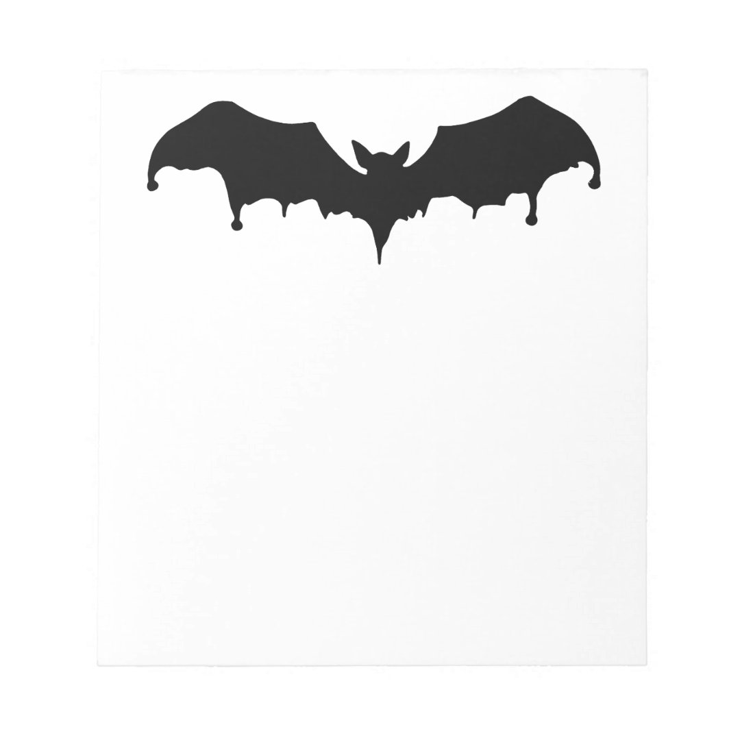 Gothic Melting Vampire Bat Notepad | Zazzle
